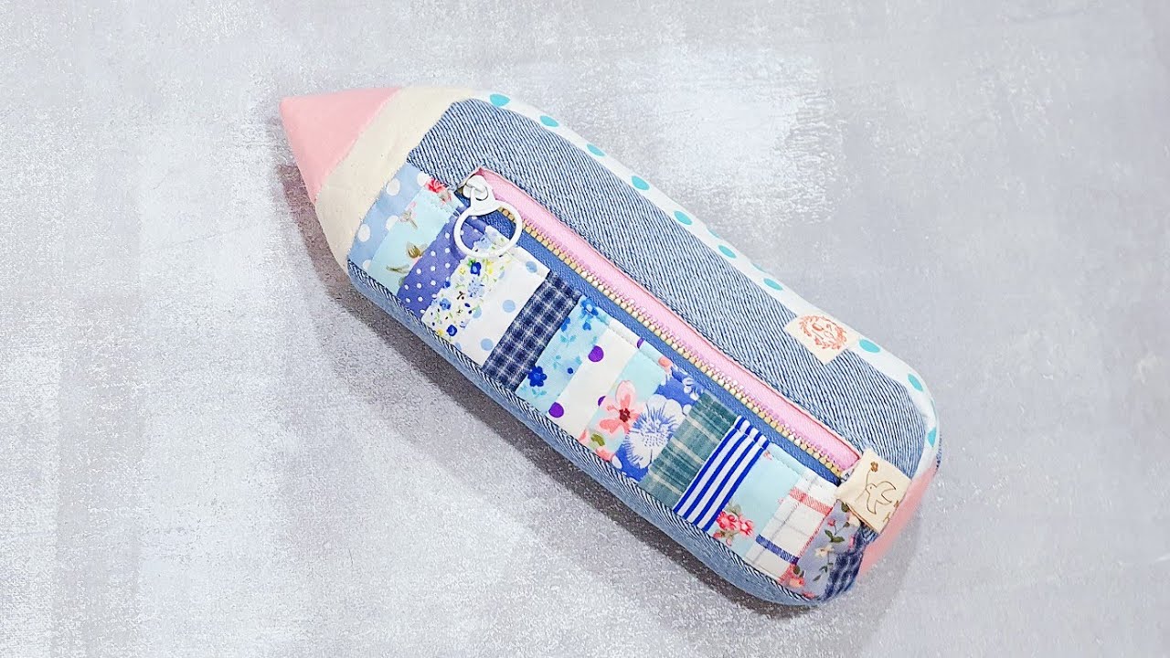 DIY Hexagon Pencil Case┃Love Christmas Gift Idea┃Old Jeans Reuse - YouTube