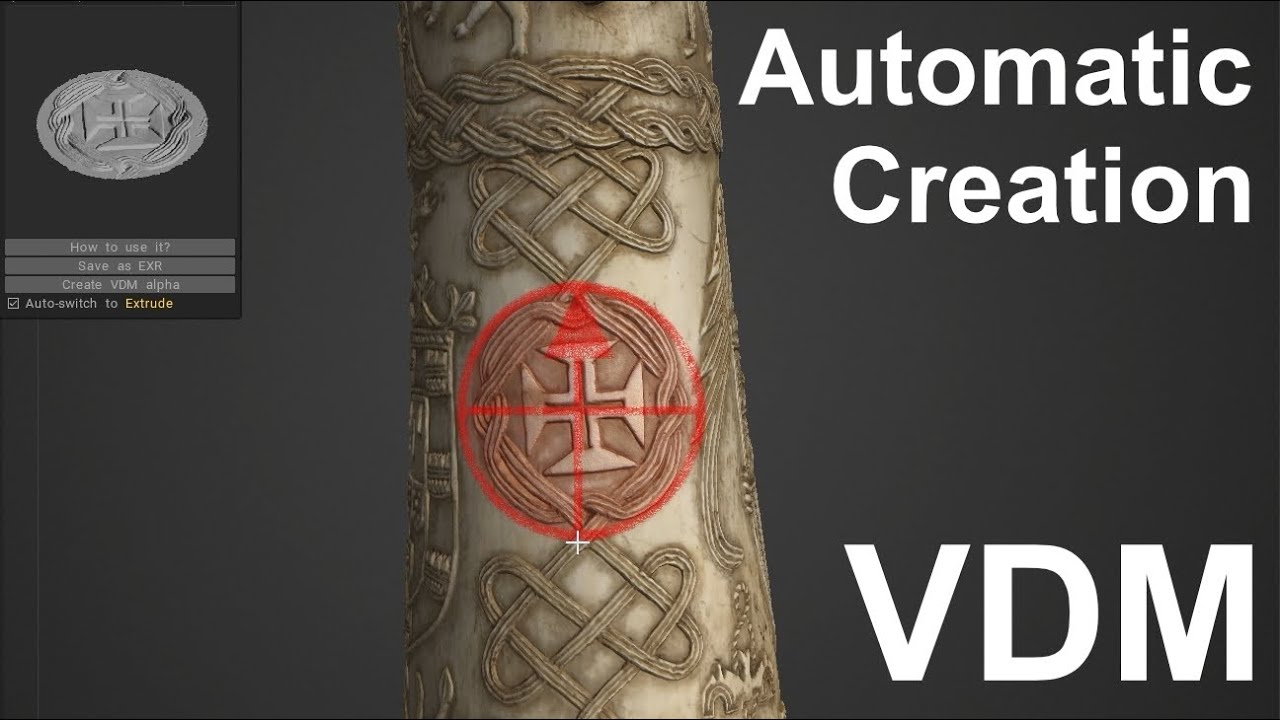 Automatic creation of VDM in 3DCoat. 3DCoat supports VDM. - YouTube