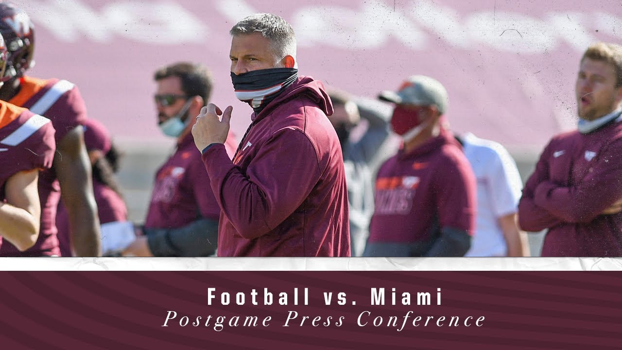 VT Football - Postgame Press Conference vs Miami - YouTube