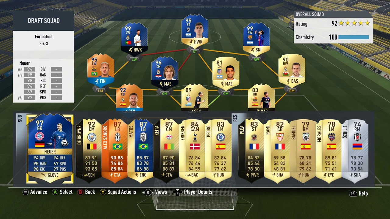 FIFA 17 - Best Drafts - YouTube