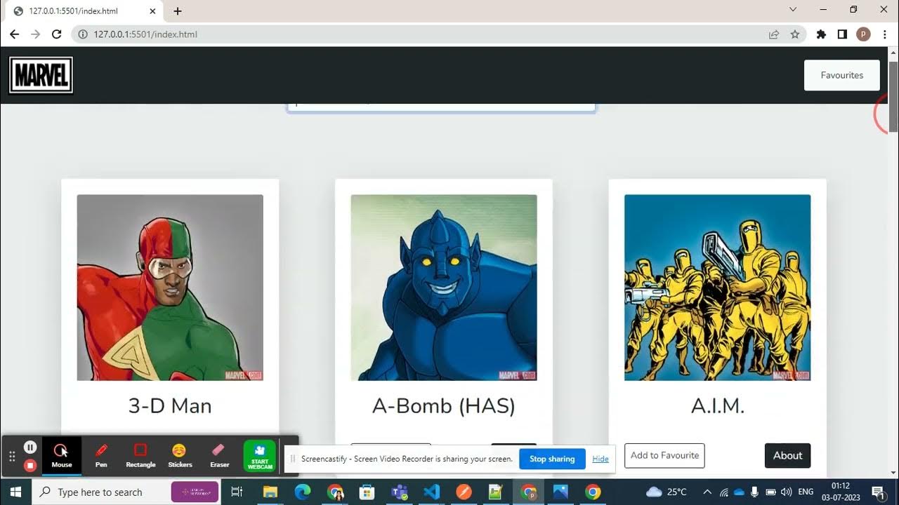 SuperHero Hunter in vanilla js. - YouTube