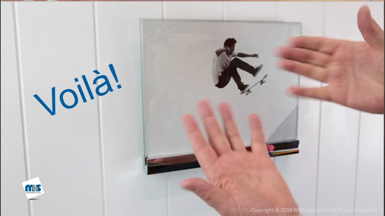 R100 Chrome Sign Clamp for glass and acrylic displays. - YouTube