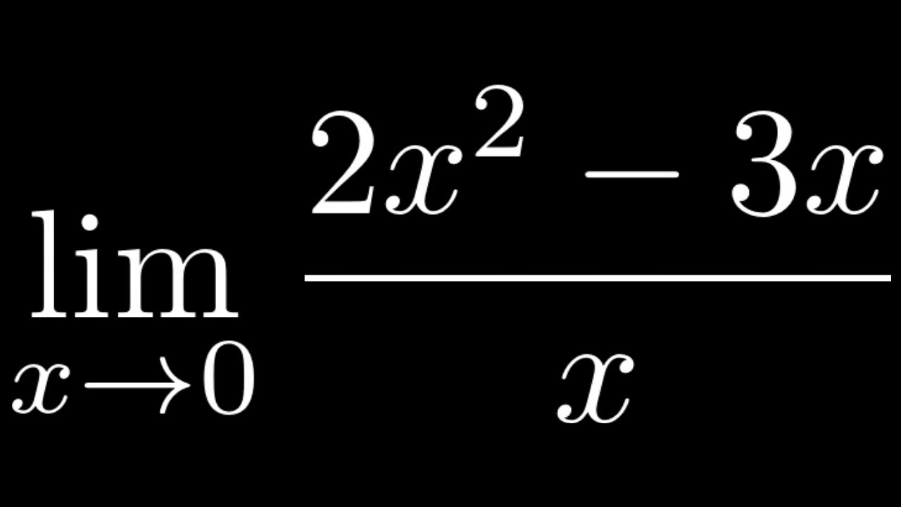 Calculus Example of a Limit with Factoring - YouTube