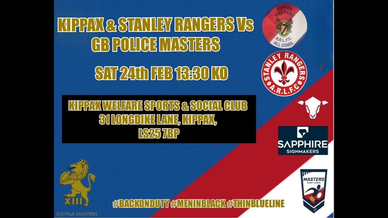 GB Police Rugby League Masters Vs Stanley Rangers Masters - YouTube