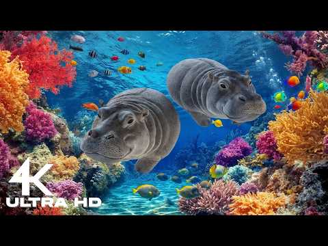 Ən Yaxşı 4K Akvarium 🐠 Rahatladıcı Okean Musiqisi ilə Canlı Sualtı Dünyası