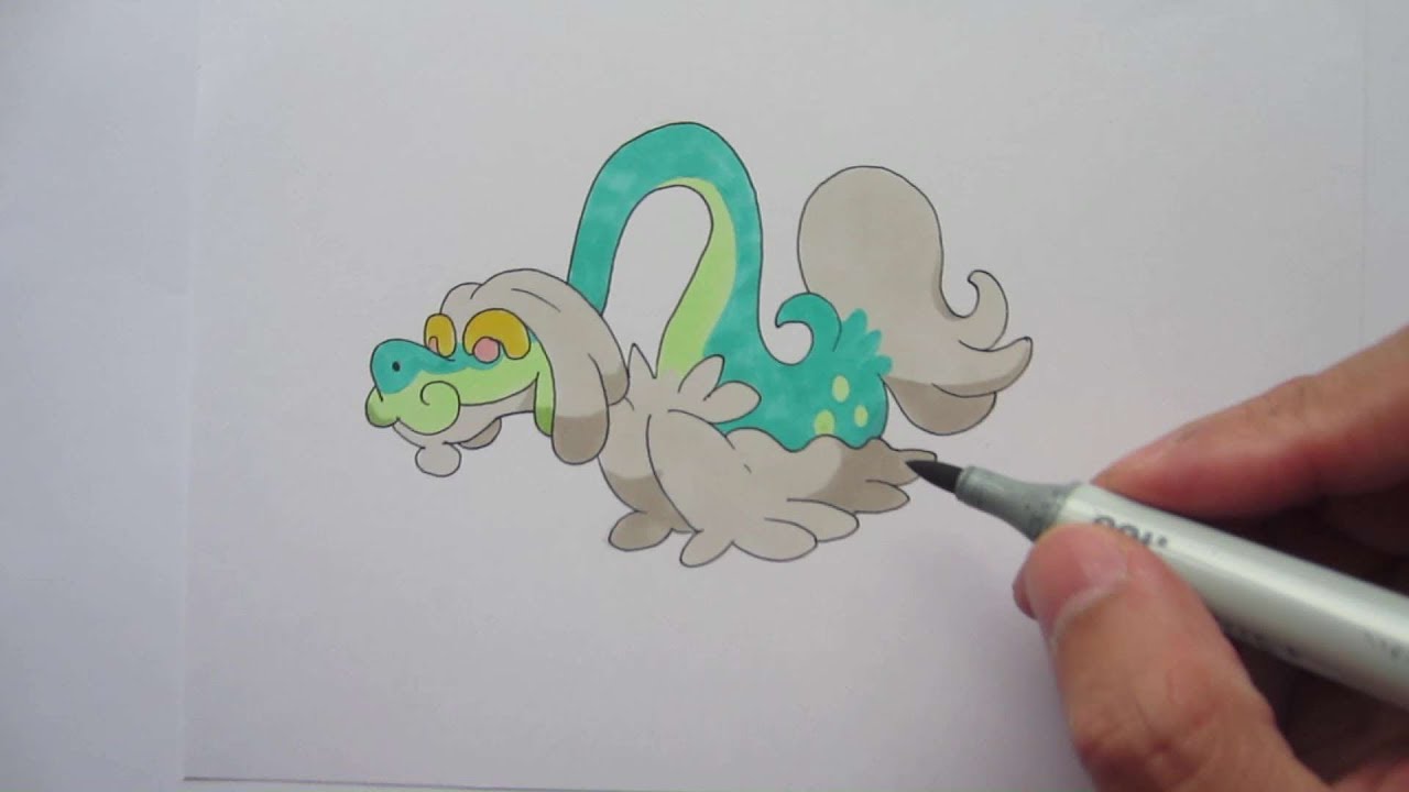 How to Draw Pokemon: No. 780 Drampa ジジーロン - YouTube