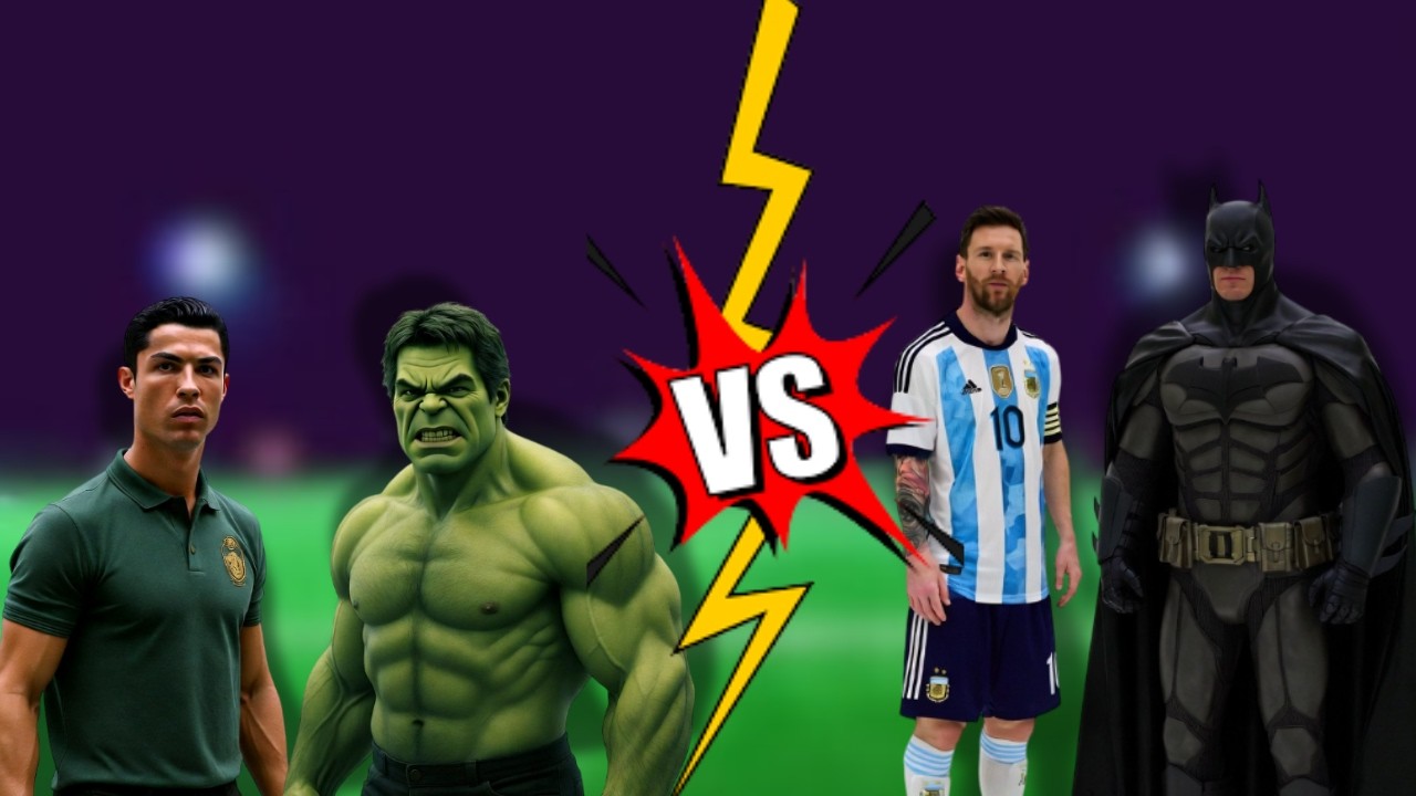 💥Epic Battle: Messi vs Hulk & Ronaldo with Pink Suit Batman!⚡ - YouTube