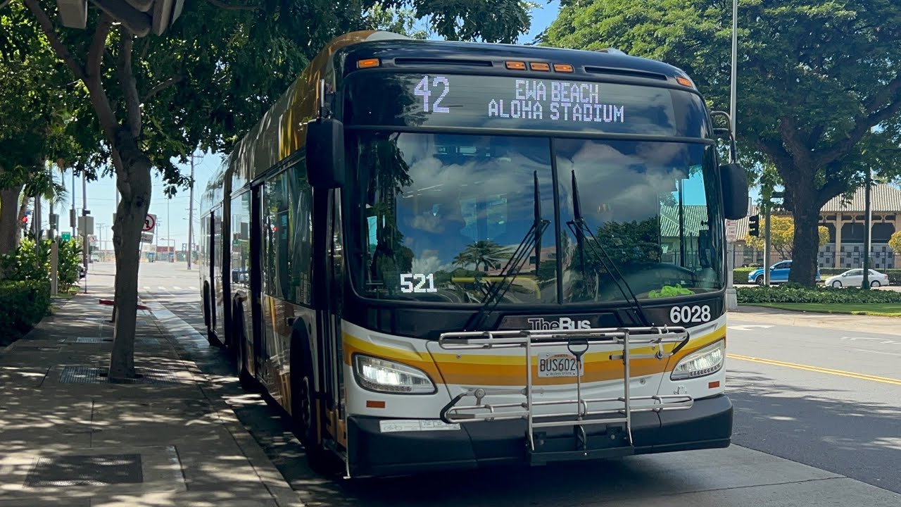 Thebus Honolulu Bus' 6028 New Flyer XD60 Route 42 Ewa Beach, AZ ...