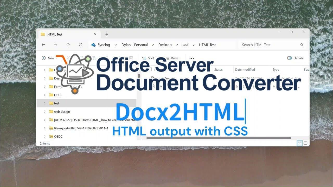 OSDC Tutorial - Docx2HTML CSS - YouTube