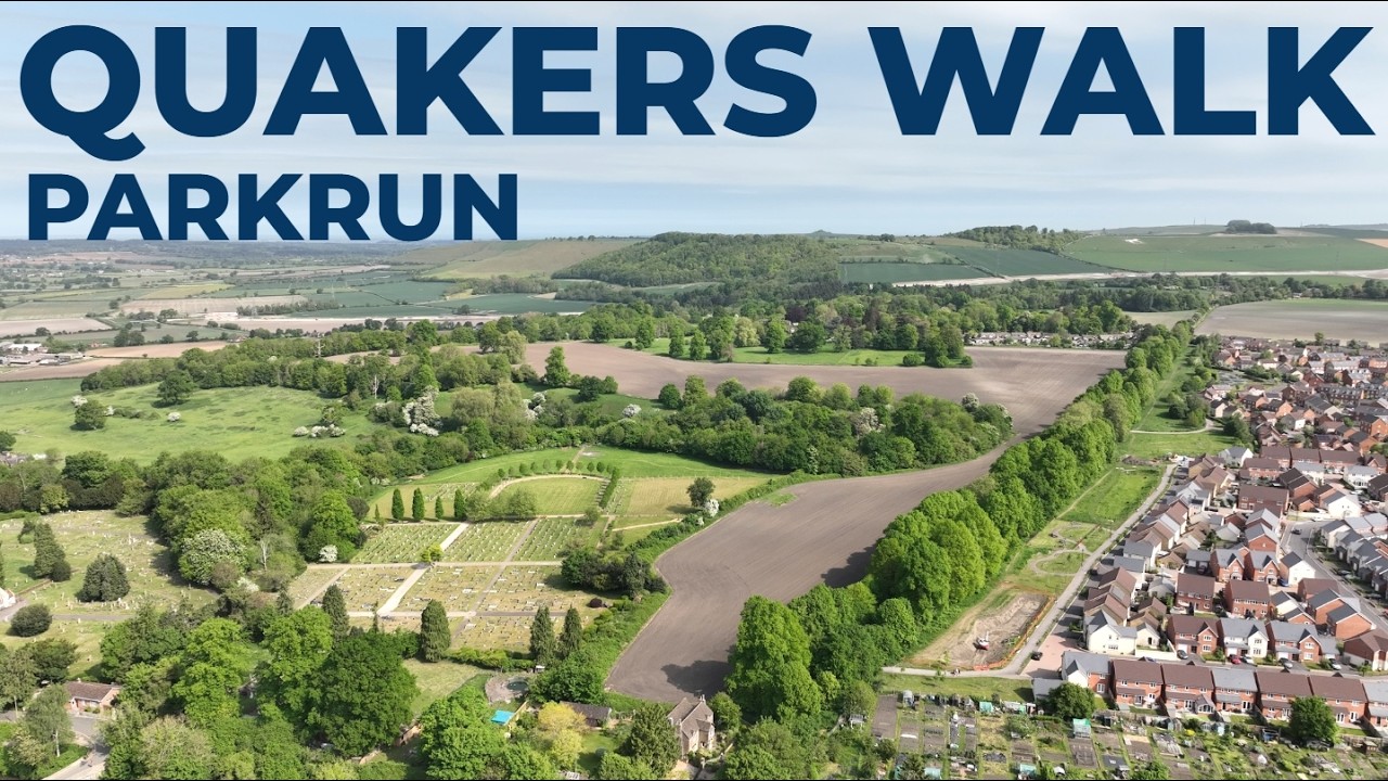 Quakers Walk parkrun #77 [4K Aerial] - YouTube