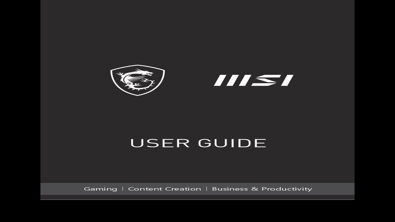 Руководство пользователя ноутбуком MSI. User manual MSI laptop. - YouTube