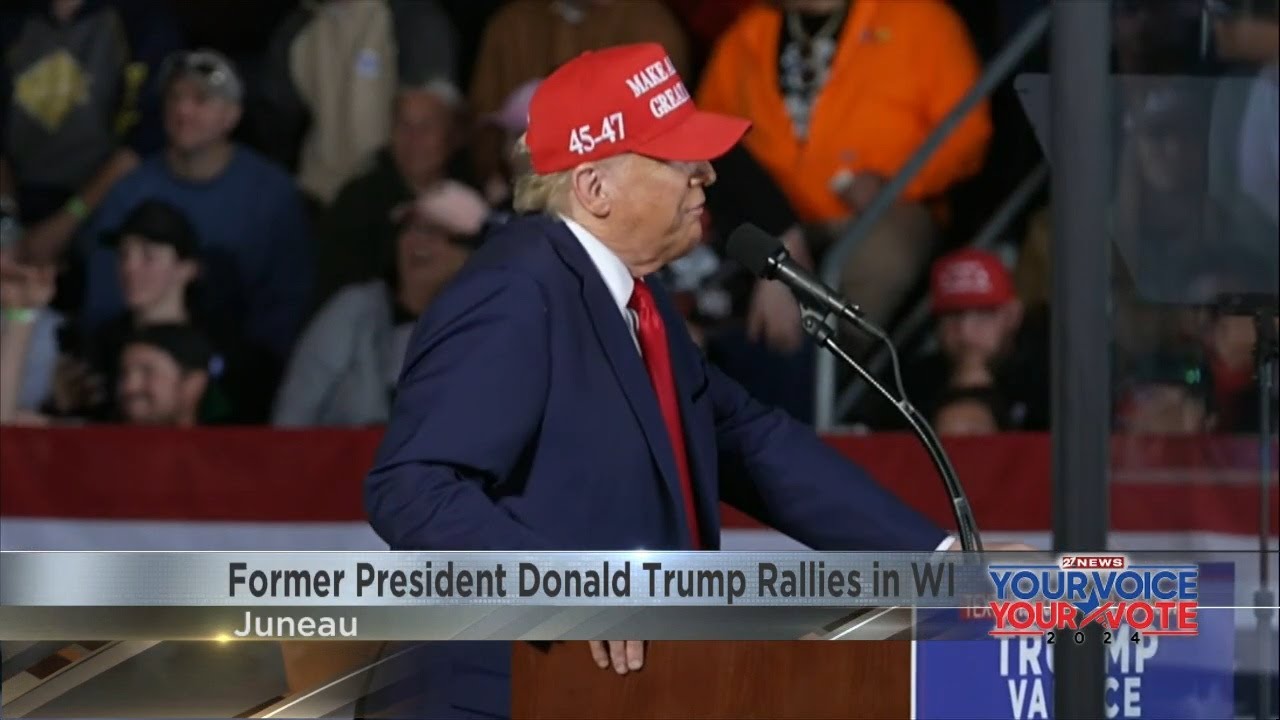 Former President Donald Trump rallies in Juneau, WI - YouTube