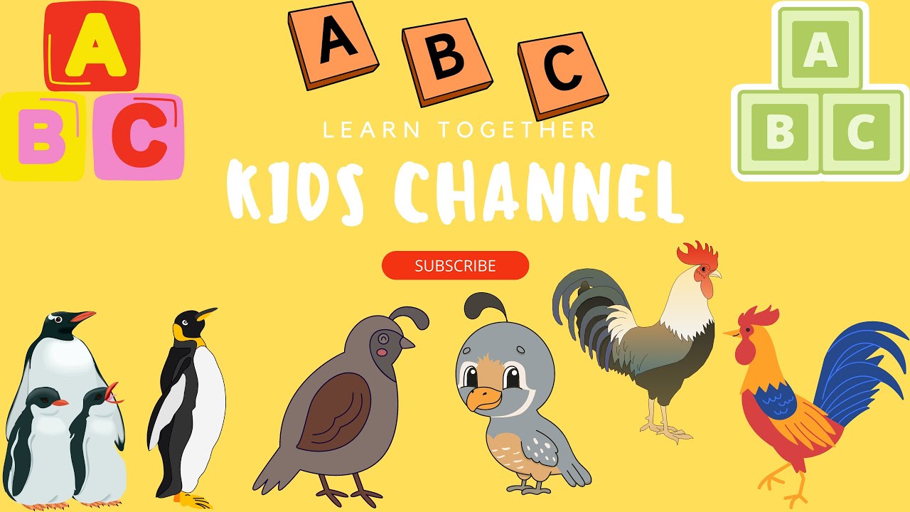 Animals sounds: Learn Alphabet - PENGUIN, QUAIL, ROOSTER. - YouTube