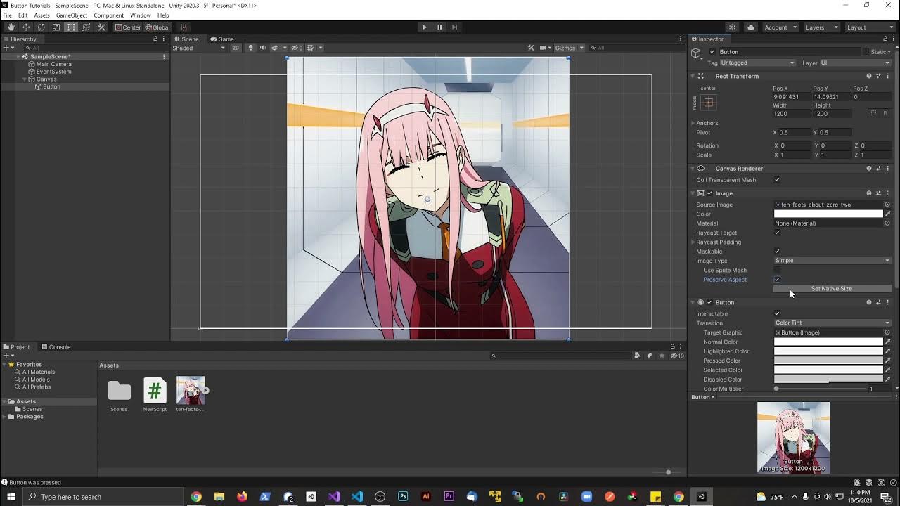 How to change look/Image of a Button in Unity UI - ZDev-9 Unity Tutorials! - YouTube