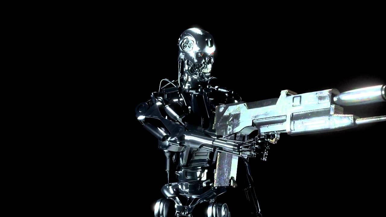 The Terminator 3d model animation test - YouTube