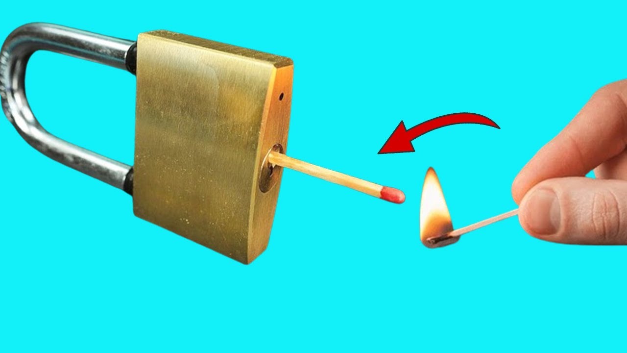 Crazy Ways to Open Any Lock Without a Key - How to Make a Key That ...
