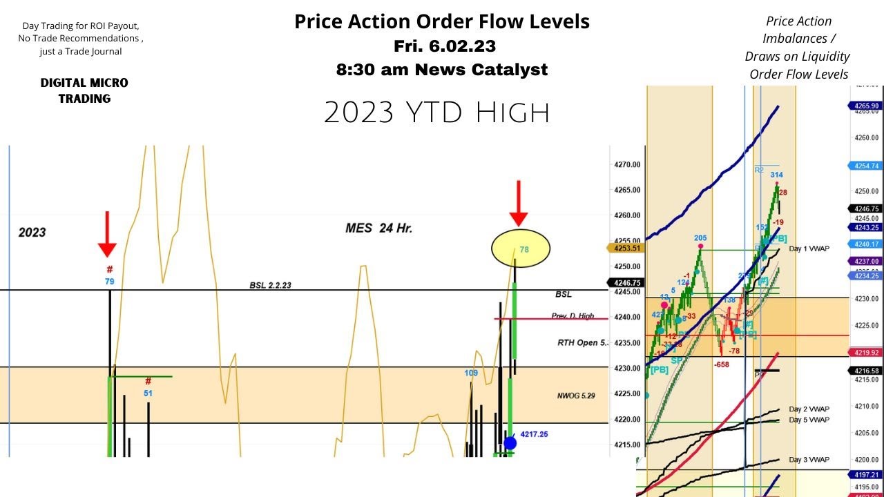 Price Action, Order Flow Levels Fri. 6.02.23 - YouTube