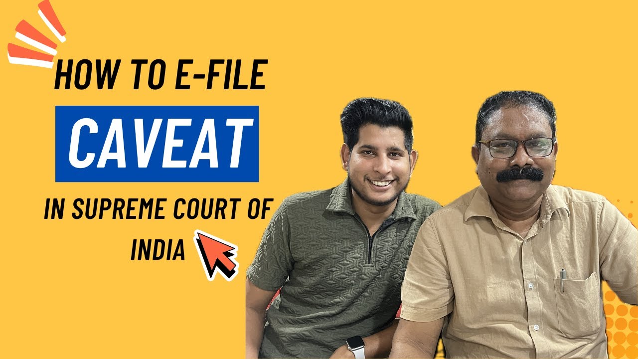 How to e-file Caveat in Supreme Court in India | E-FILING GUIDE - YouTube