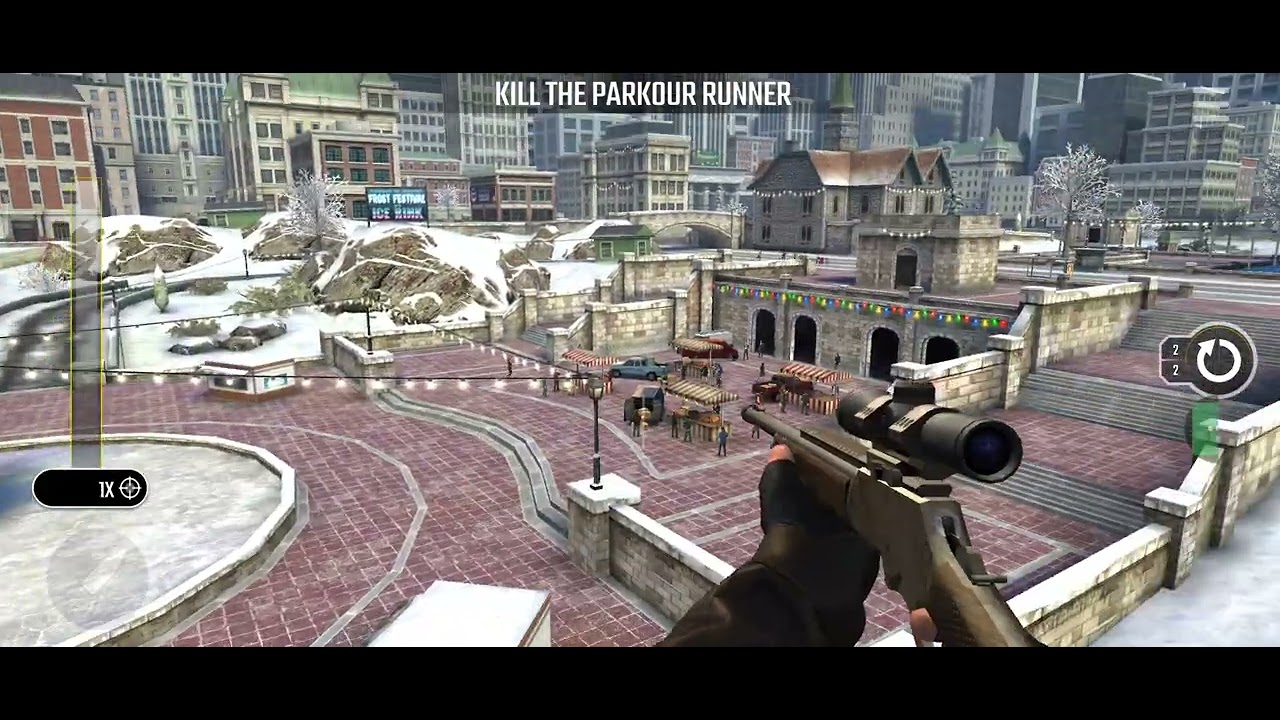pure sniper game mission kill the Parkour runner #gameplay #puresniper ...