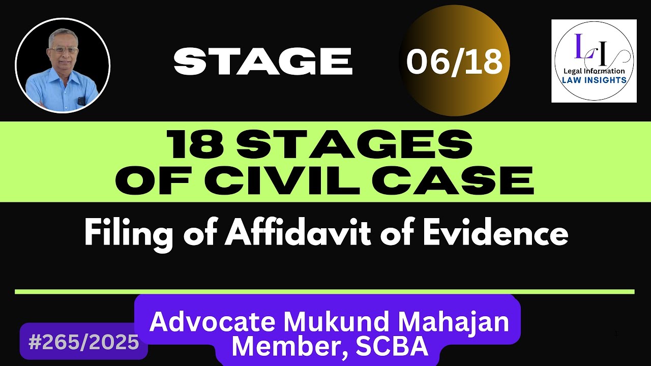 #265👉Stage 6: Affidavit of Evidence in Civil Cases | Examination-in ...