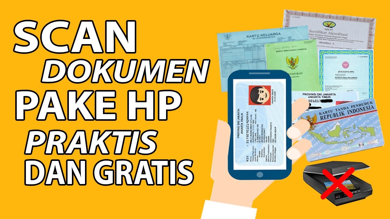 Cara Scan Dokumen KTP Ijazah Pakai HP Android | Scan KK Sertifikat dll ...