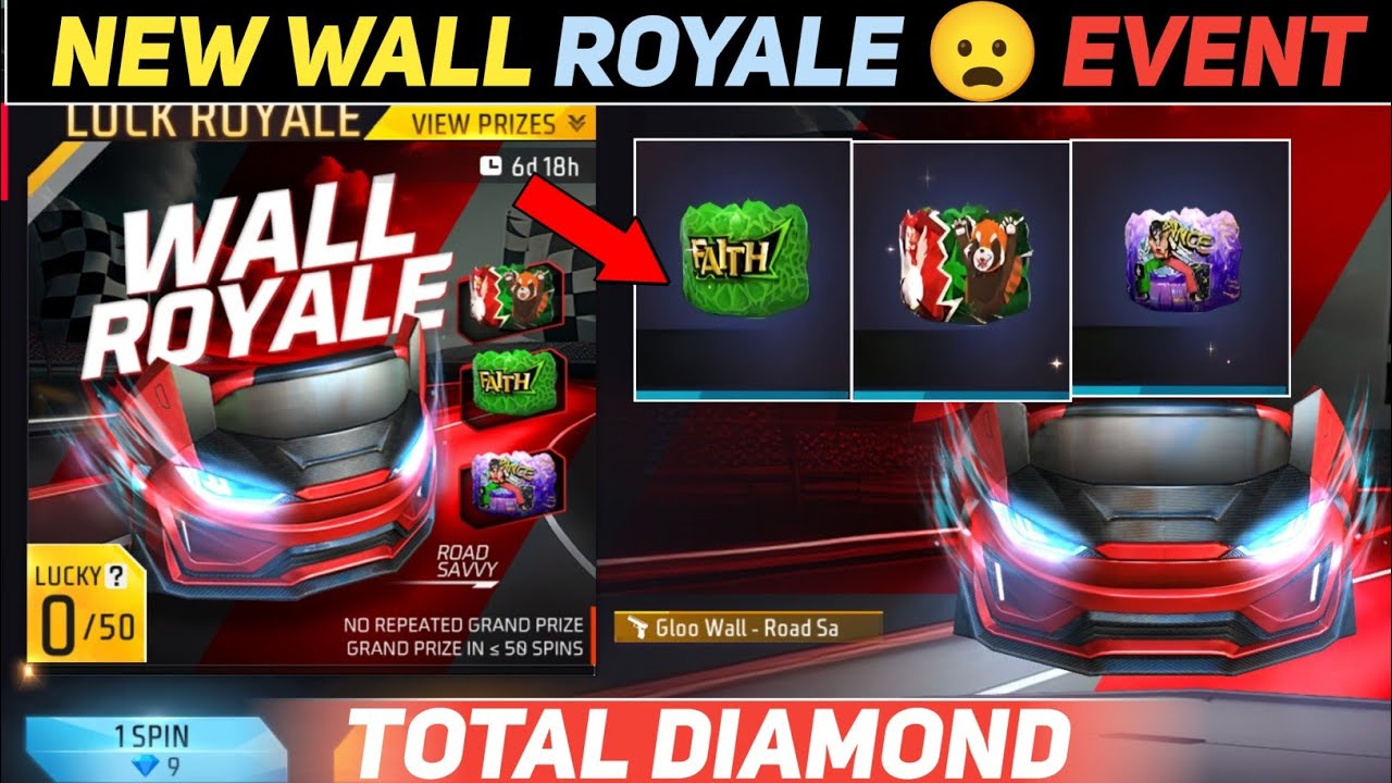 NEW WALL ROYALE 😯 GLOOWALL REVIEW !! WALL ROYALE EVENT TOTAL DIAMOND 💎 ...