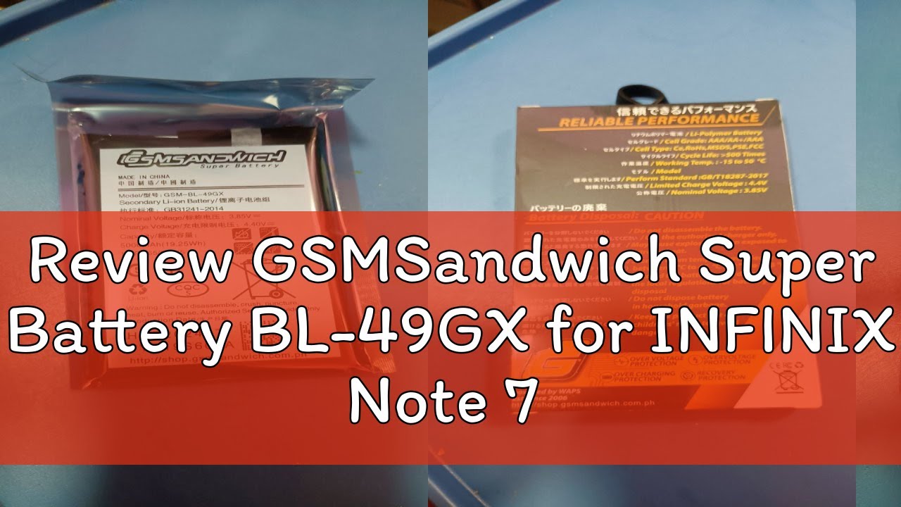 Review GSMSandwich Super Battery BL-49GX for INFINIX Note 7 / Note 10 ...