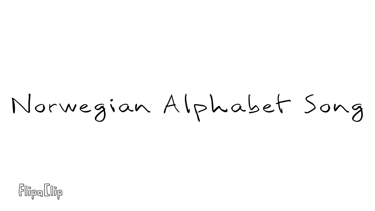 Norwegian Alphabet Song - YouTube