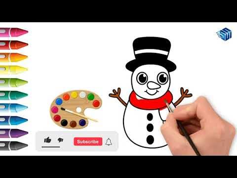 How To Draw A Snowman - YouTube