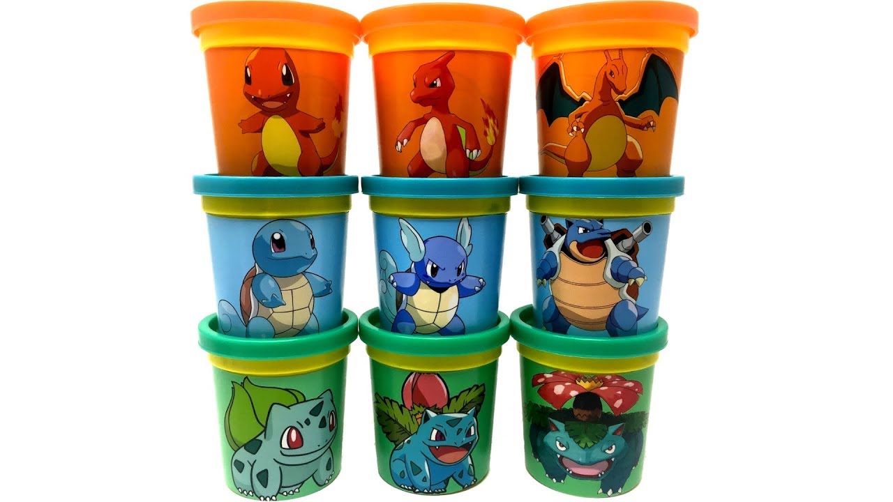Pokemon Go Evolution Series Play-Doh Toys Bulbasaur Charmander Squirtle ...