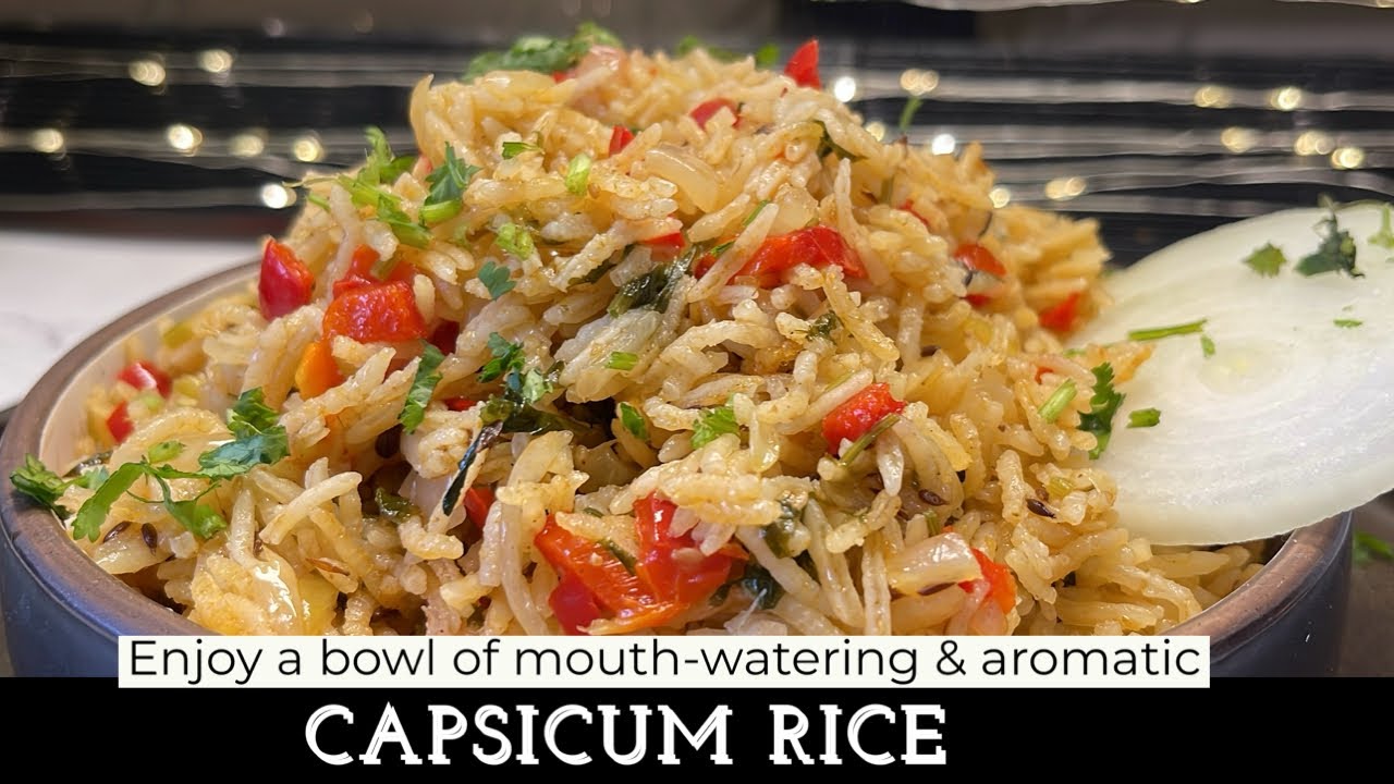 Capsicum Rice / Bell Pepper Rice Recipe-LunchBox Recipe / MUST TRY ...