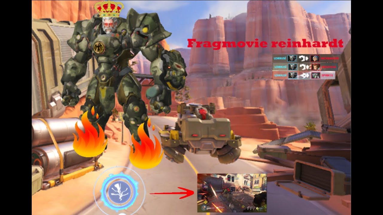 Reinhardt in fire (#overwatch #fragmovie) - YouTube