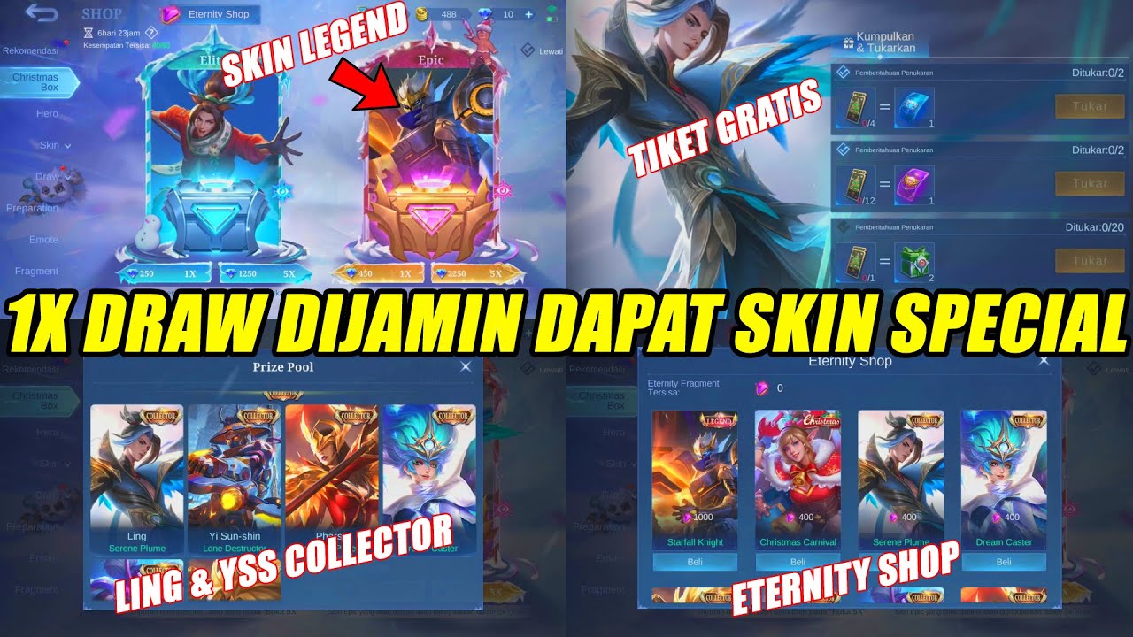 EVENT CHRISTMAS BOX MLBB 2022 | PRIZE POOL SKIN LEGEND GRANGER, SKIN ...