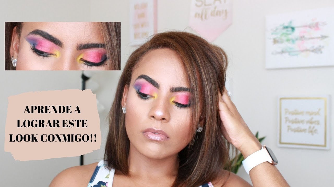 TUTORIAL Maquillaje Colorido | Multicolor | Tutorial Paso a Paso Para ...