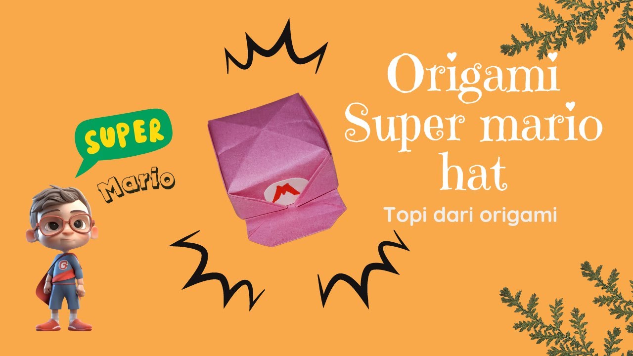 Origami hat super mario | super mario hat paper craft | how tp fold an ...