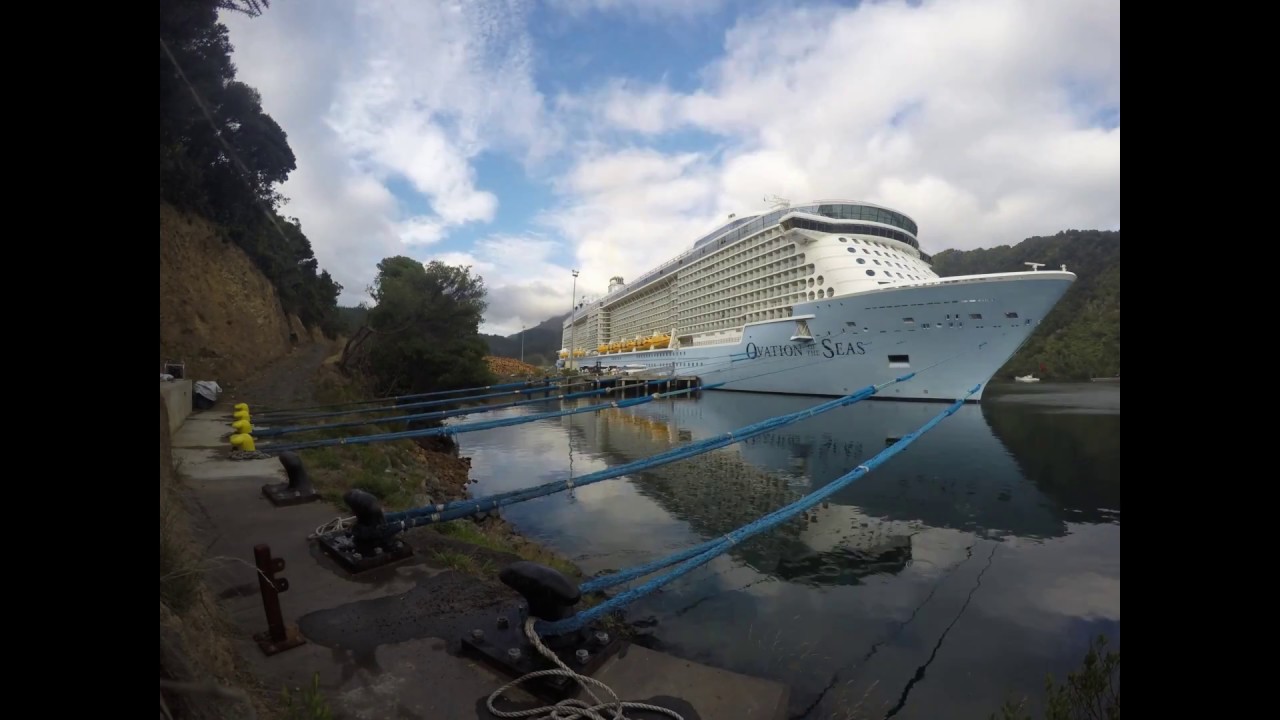 Ovation of the Seas arrival - Waimahara Wharf 05 03 18 - YouTube