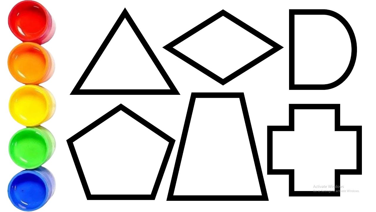 2D shapes drawing, Shapes drawing for kids, Colors for toddlers ...