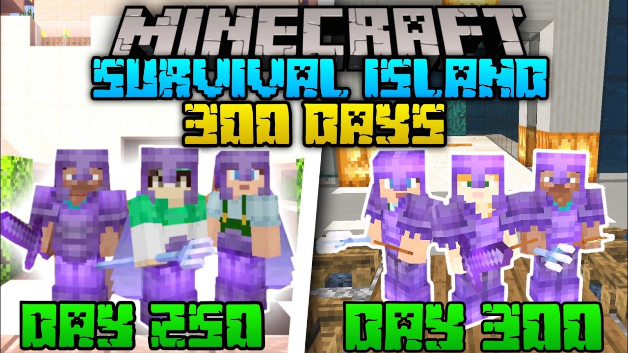 WE SURVIVED 300 DAYS ON A SURVIVAL ISLAND MINECRAFT - YouTube