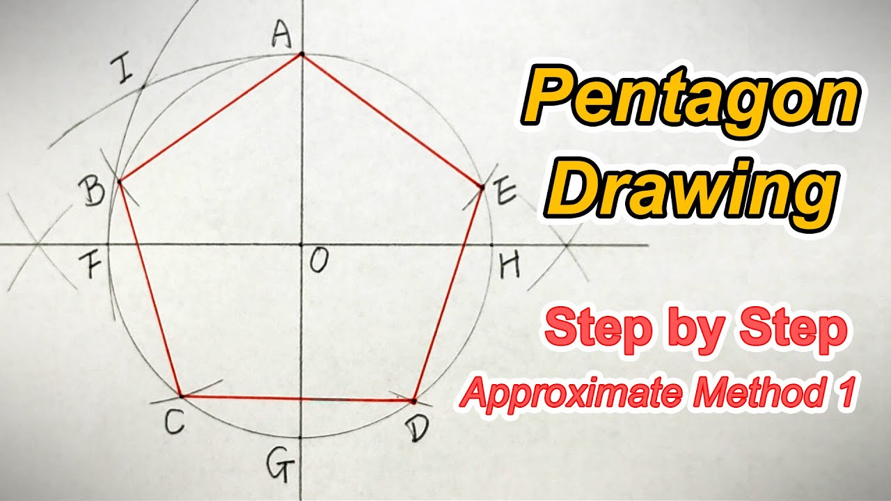 How To Draw Pentagon With An Unscaled Ruler And Compass Step By Step