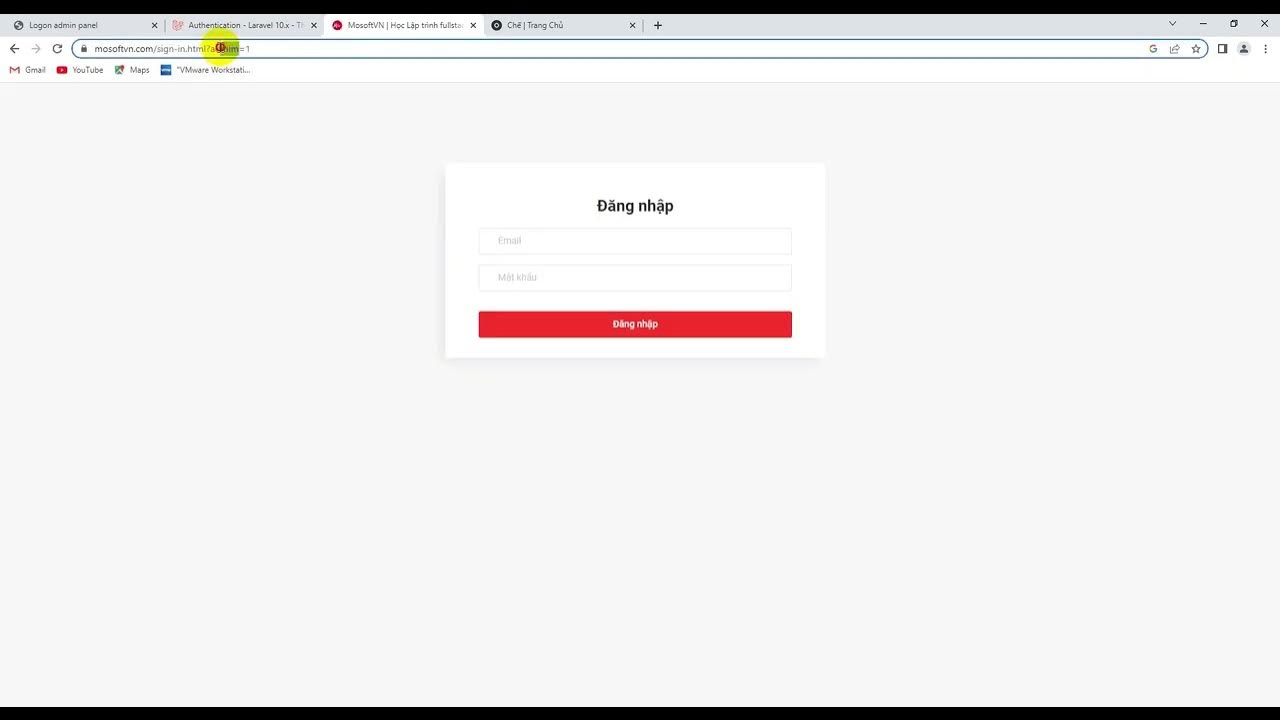 Đăng nhập Admin- tạo middleware trong laravel | Laravel 10 - YouTube