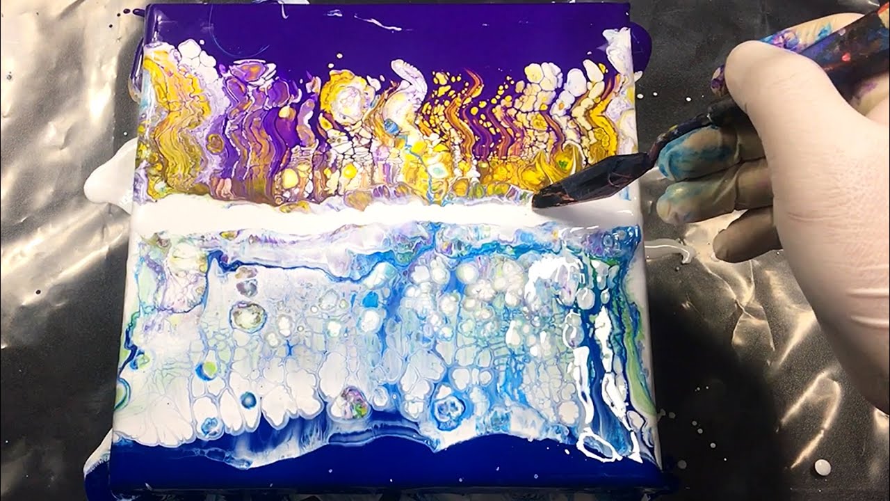 Acrylic Pouring Technique (71) - Cells Magic - Double Sided Separated ...