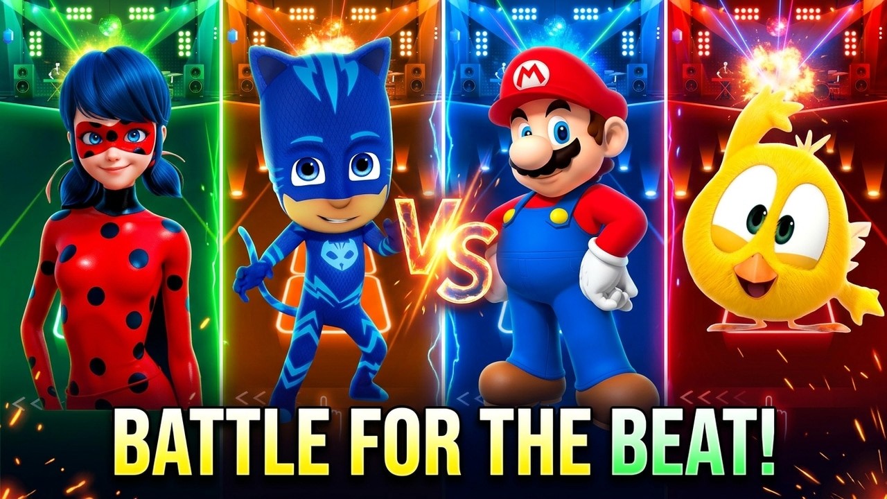 Ladybug 🆚 Pj Masks 🆚Mario Bross🆚 Where's Chicky | BATTLE - YouTube