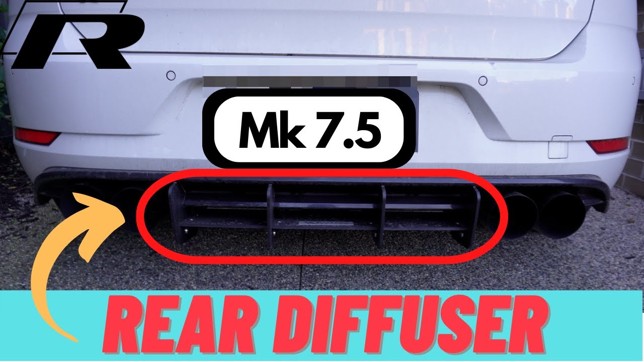 Golf R Mk 7.5 Maxton Rear Diffuser Install - YouTube