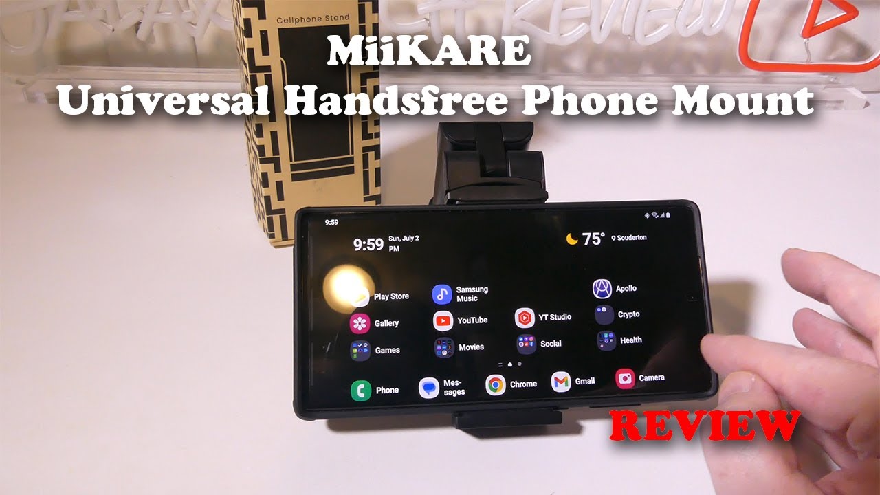 MiiKARE Universal Handsfree Phone Mount REVIEW - YouTube