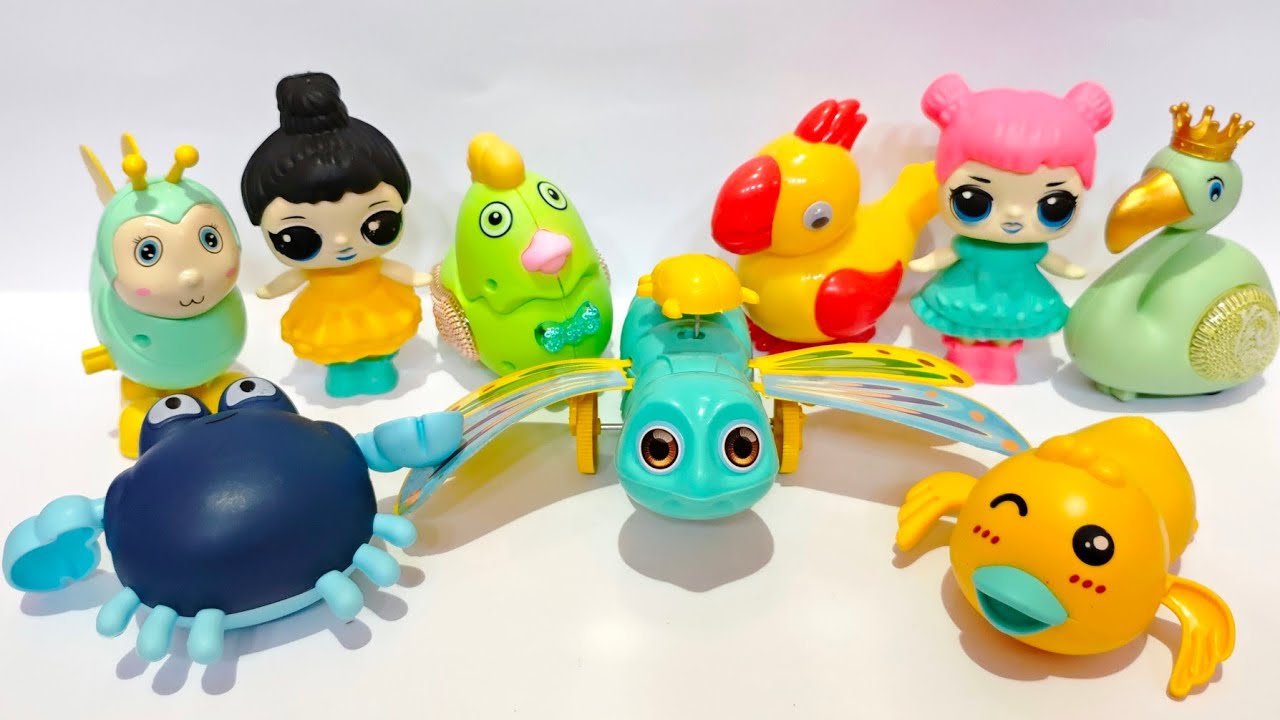 Moving Toys ASMR Parrot, Chicken, Duck, Crab, Flamingo, & Lol Doll🦩🦜 ...