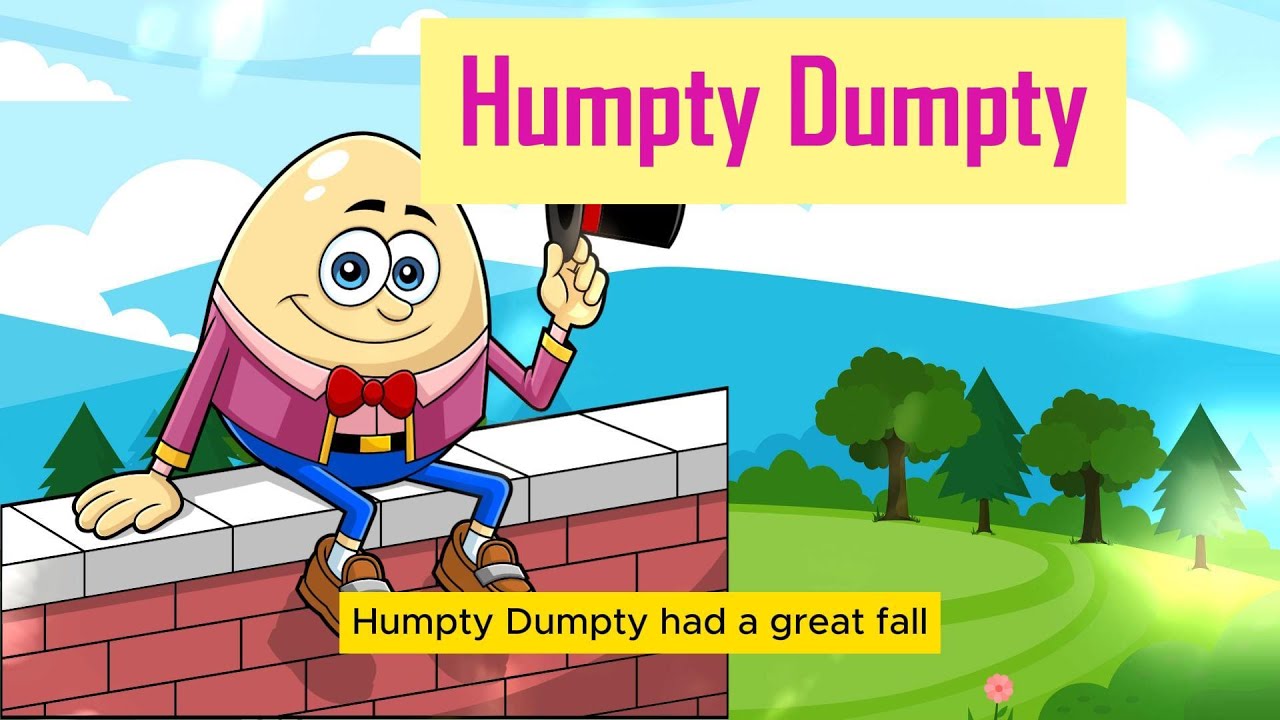 Humpty Dumpty -English Nursery Rhyme songs For Children with Lyrics ...