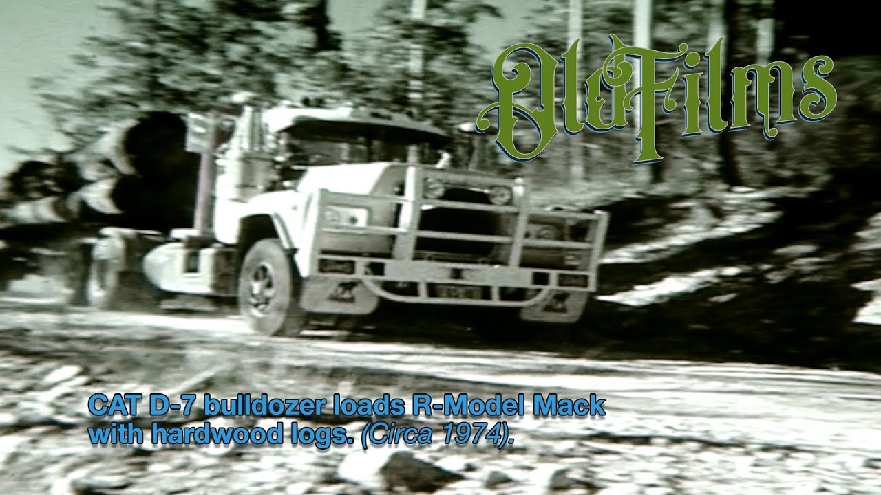 Old Mack R Model Logging - YouTube