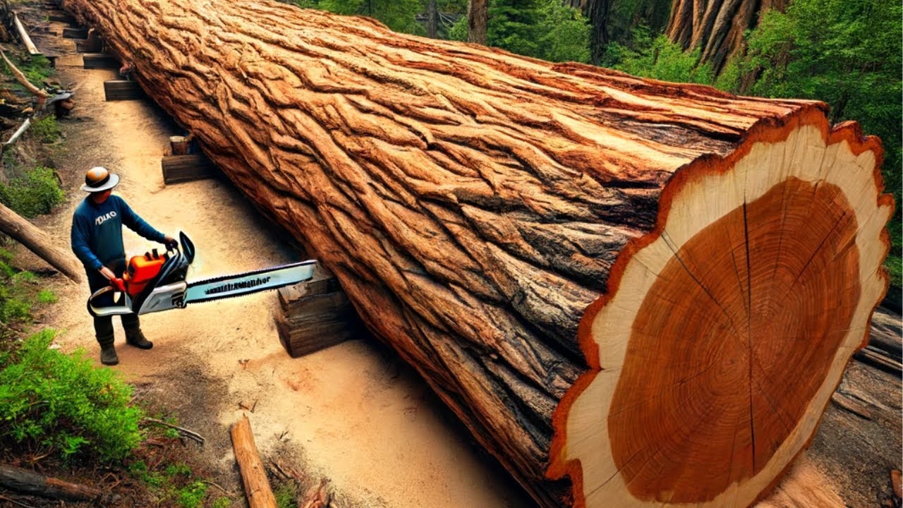 Wood processing factory with fast and efficient wood cutting machine ...