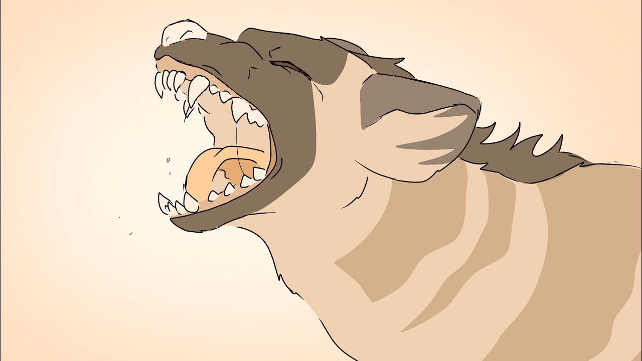 Hyena Yawn Animation - YouTube