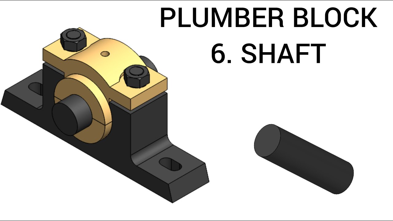 PLUMMER BLOCK - 6 SHAFT - SOLIDWORKS - YouTube